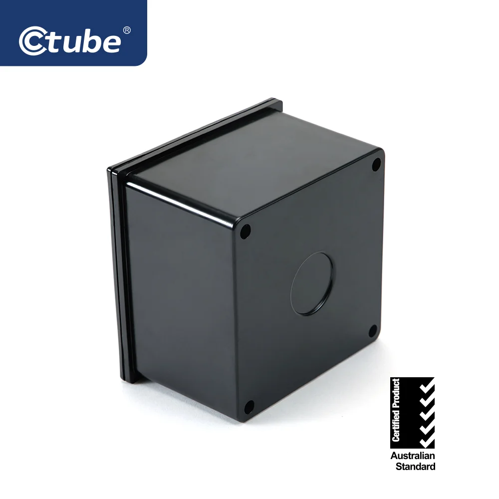 Ctube Black Adaptable Box Waterproof Outdoor PVC Electrical Junction ...