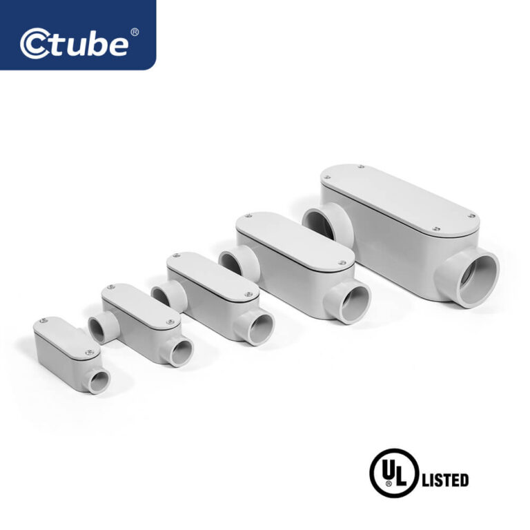 Ctube Type LR PVC Conduit Body With Cover And Gasket