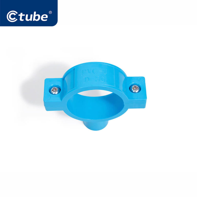 Ctube Pipe Accessories UPVC Two-Piece Pipe Clamp Plumbing Water Fittings