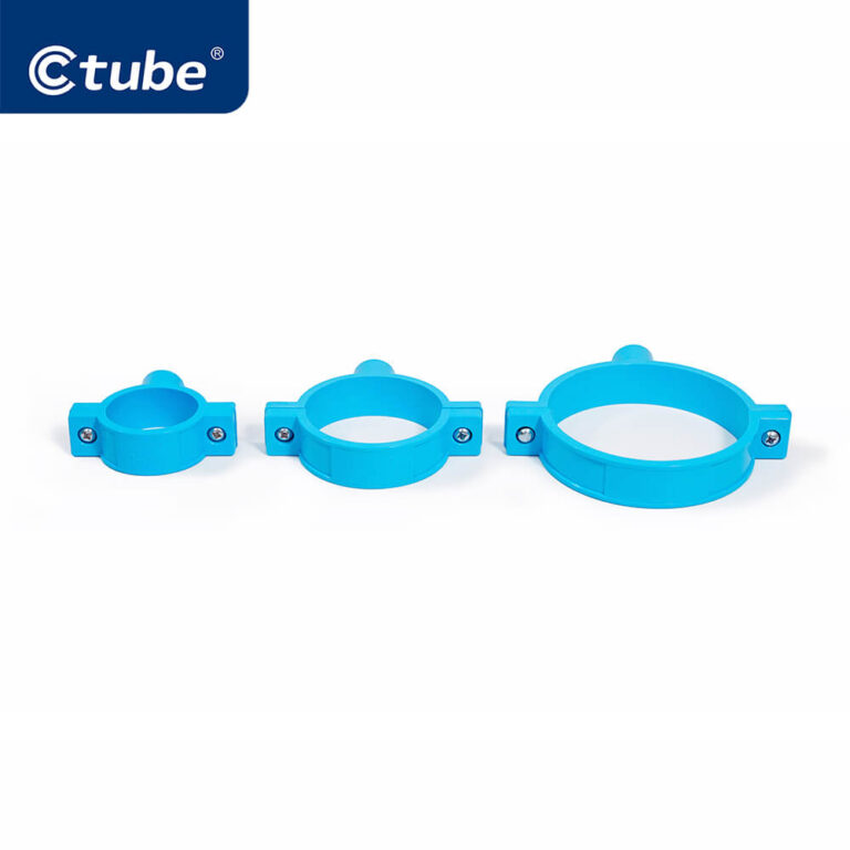 Ctube Pipe Accessories UPVC Two-Piece Pipe Clamp Plumbing Water Fittings