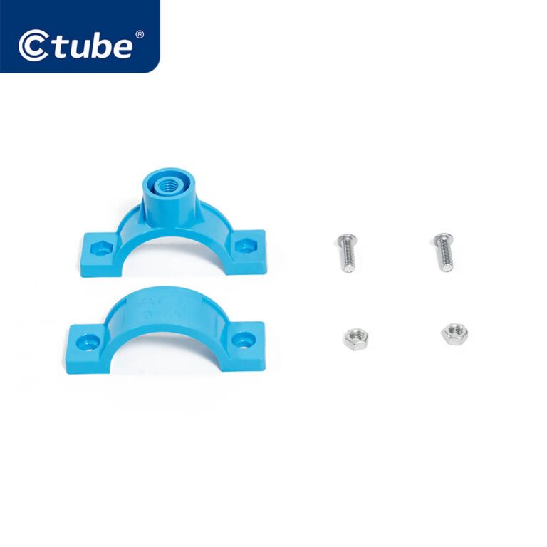 Ctube Pipe Accessories UPVC Two-Piece Pipe Clamp Plumbing Water Fittings